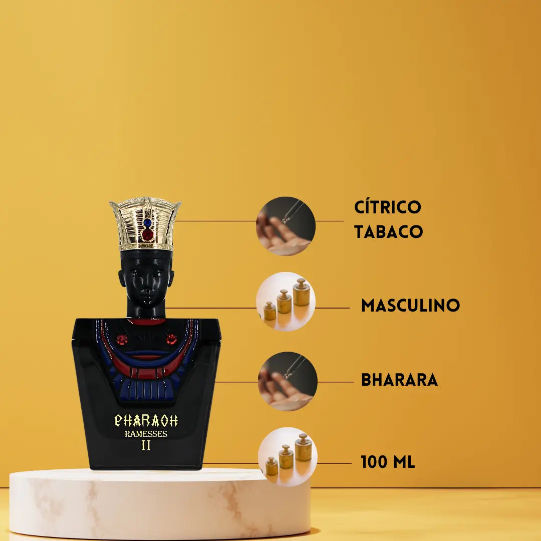 Bharara Pharaoh Ramesses II – Perfume Árabe Unisex con Notas Especiadas y Amaderadas – Eau de ...