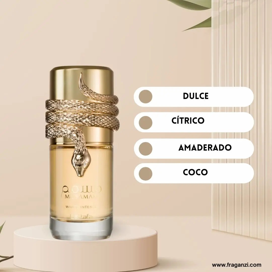 Musamam White Intense - Lattafa Eau de Parfum, Coco y Ylang-Ylang, 50ml
