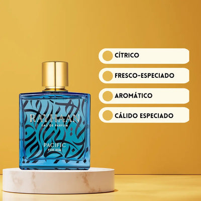 RAYHAAN Pacific 100ml - Fresh and Tropical Men's Perfume with Notes of ...