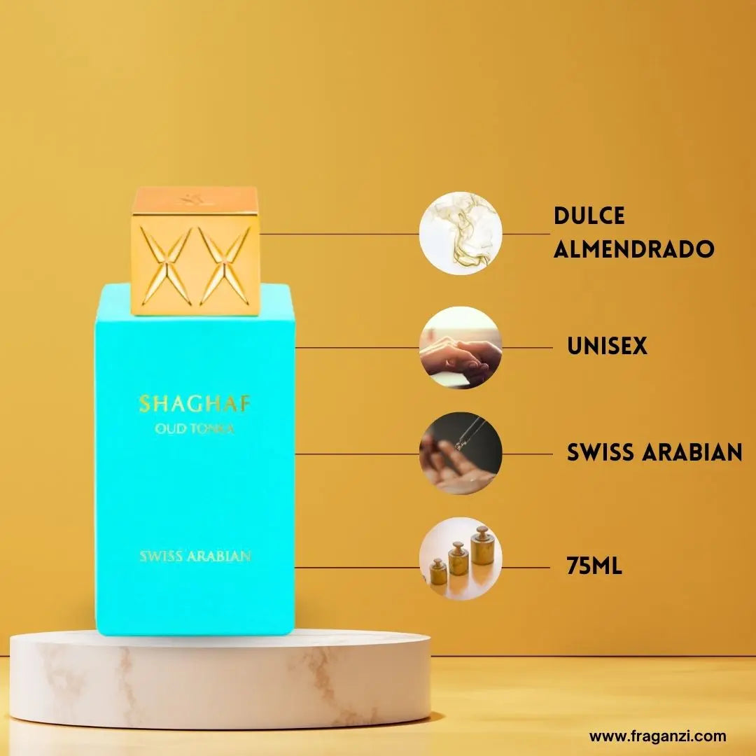 Shaghaf Oud Tonka de Swiss Arabian 75ml - Perfume Único de Almendra y ...